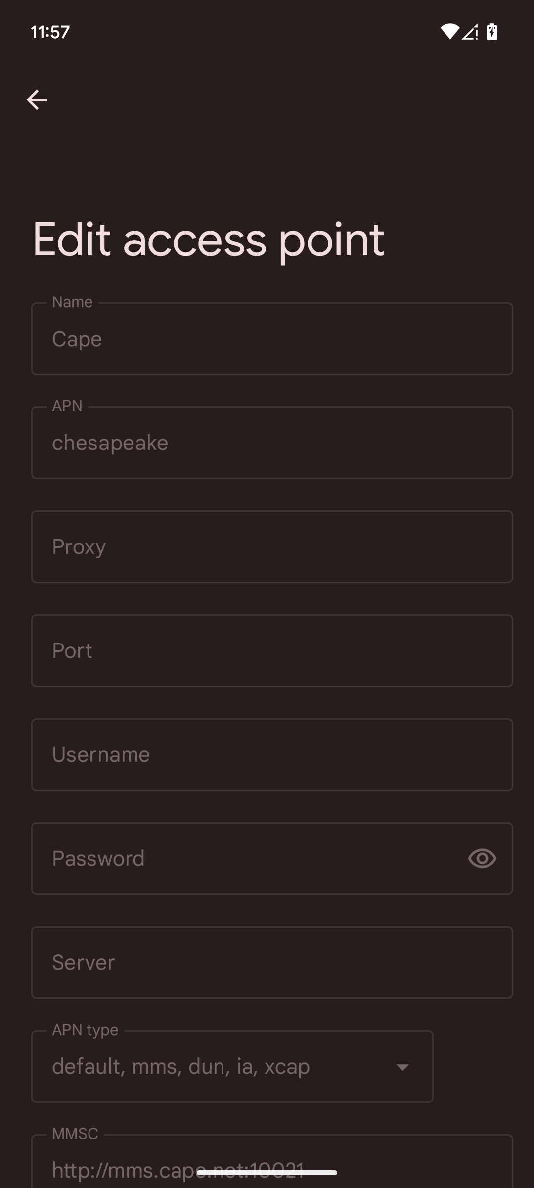 APN Configuration Guide – Cape